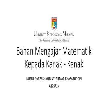 Bahan mengajar matematik 1 | PPTX