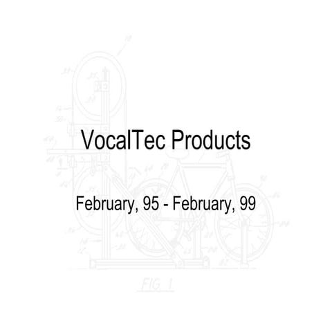 VocalTec Products Portfolio: February, 95 - February, 99 | PPT