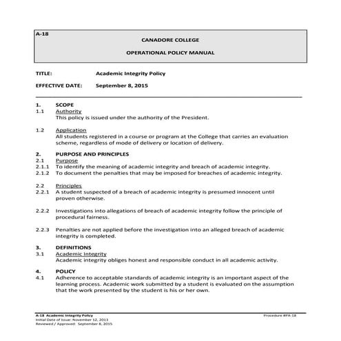 A18-Academic Integrity Policy-15.pdf | Undergraduate Education ...