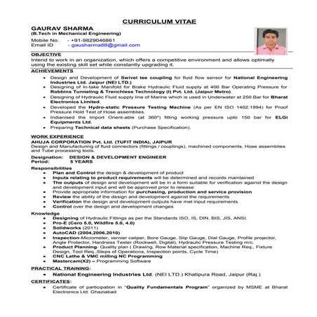 GAURAV SHARMA CV | DOC