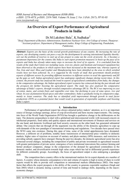 Agri 2312 chapter 16 agriculture and international trade | PPT