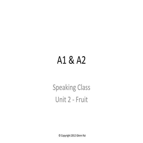 A1 & A2 speaking unit 2 | PPTX