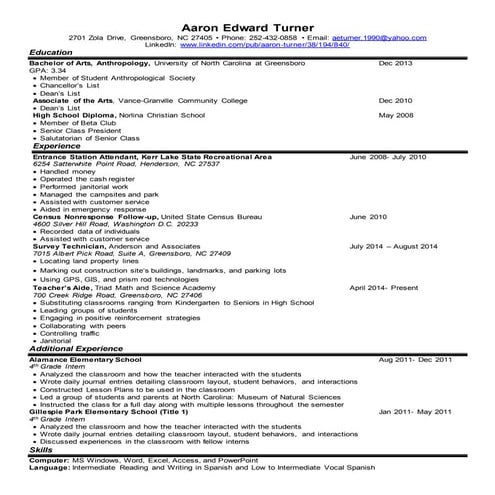 Turner Resume | DOCX