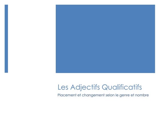 Les adjectifs BAGS/BANGS | PPT