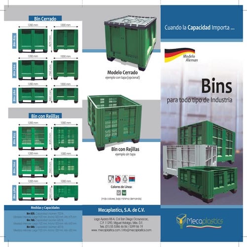 A1 Contenedores Bin y Bins Industriales Modelo Aleman | PDF