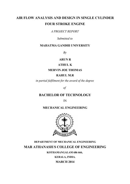 A Seminar Report On Six Stroke Engine | PDF