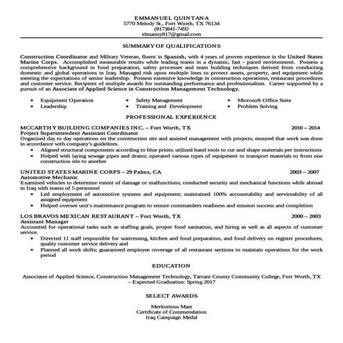 Emmanuel Quintana Final Resume | PDF