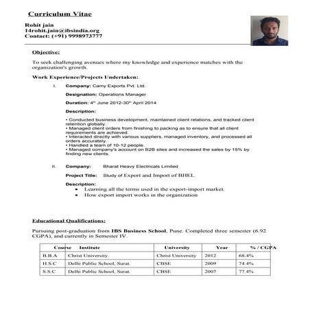 rohit cv final | PDF