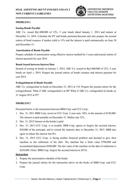 Non Current Liabilities | PDF