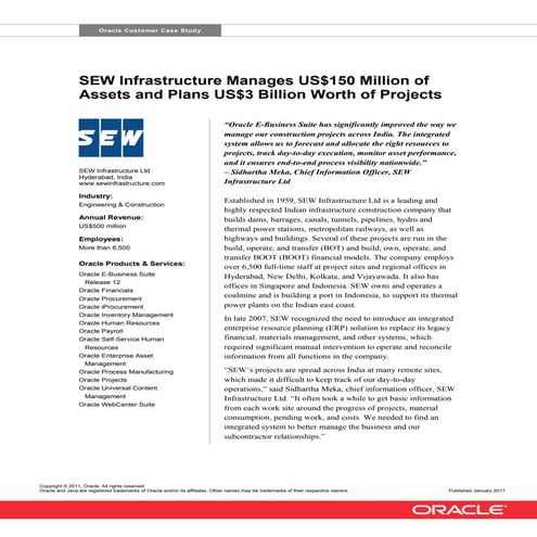 SEW Oracle ebs-case-study | PDF
