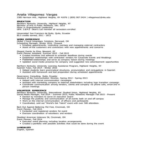 Allyson Gass's Resume | PDF