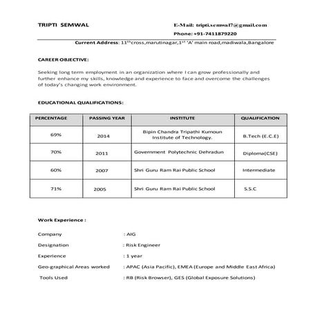 Tripti Resume | DOCX