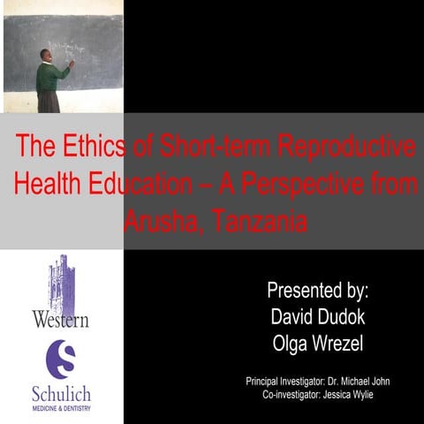 Ethical Challenges in GH Education: David Dudok | PPT