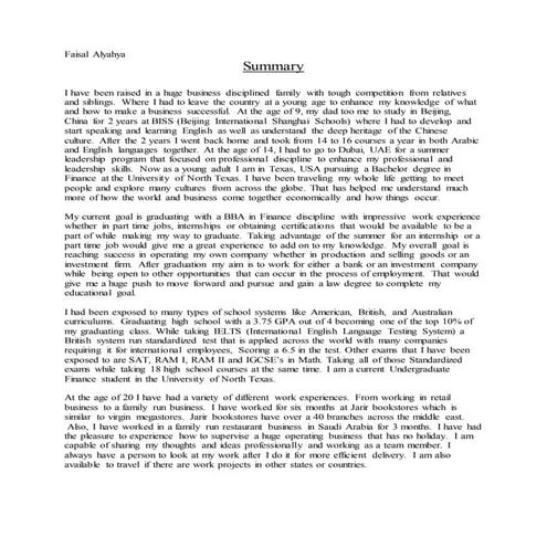 Linkedin Summary | DOCX