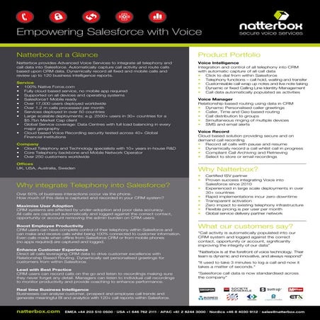 Natterbox at a glance | PDF