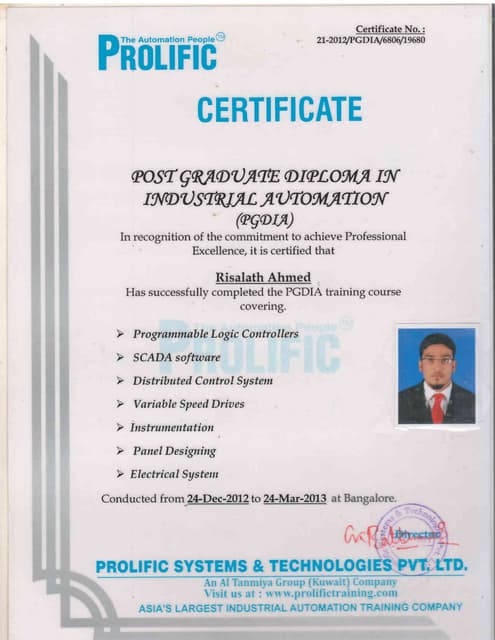 OKI Training Certificate | PDF