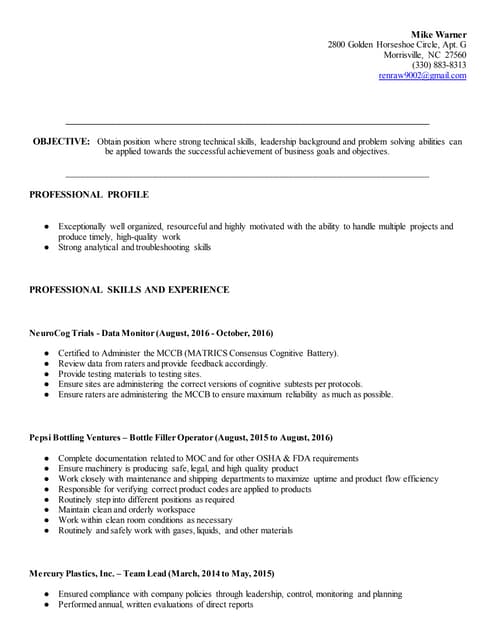 Robert Newcomer Resume | DOCX | Medical Health