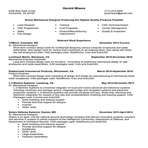 Resume_Jerry Misere_gm2 | PDF