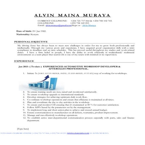 ALVIN -RESUME 2015 FINAL | DOCX