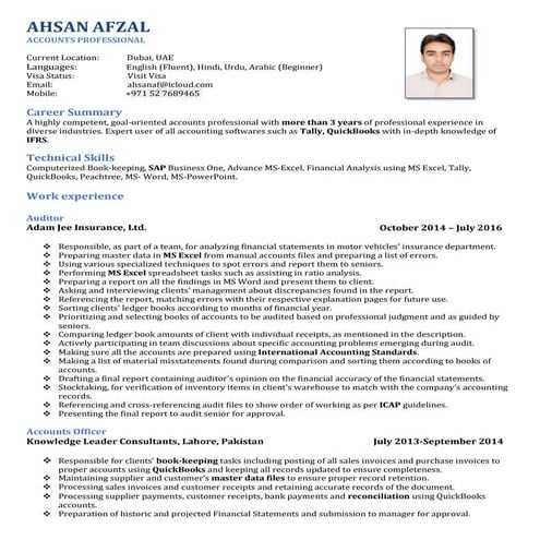 Ahsan CV | PDF