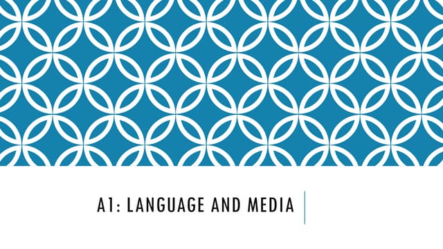 Media language | PPTX