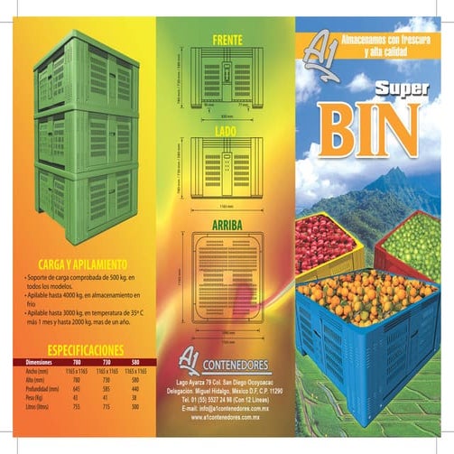 A1 Contenedores Bin y Super Bin Agropecario | PDF