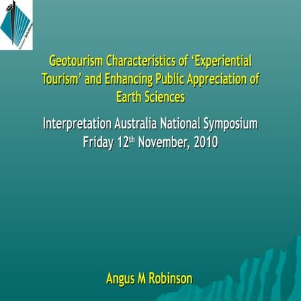 A2010 slide share_geotourism | PPT