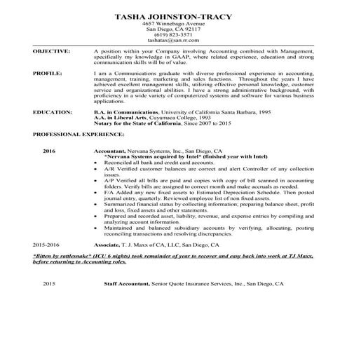 2017 resume tasha | DOC