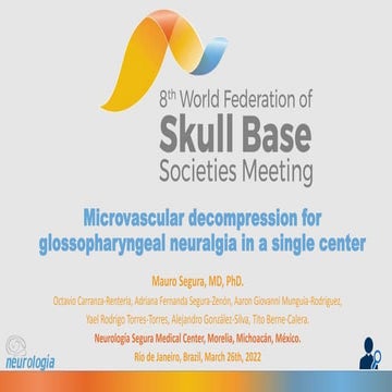 Microvascular decompression for glossopharyngeal neuralgia in a single ...