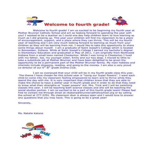 Welcome to fourth grade | PDF