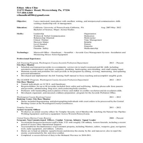 Ethan Allen Cline Resume New | DOCX