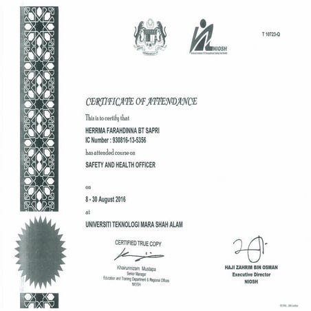 SHO CERTIFICATE AND ACADEMIC TRANSCRIPT | PDF