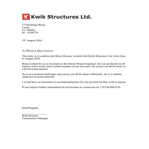 Kwik Reference Brian Mooney | DOC