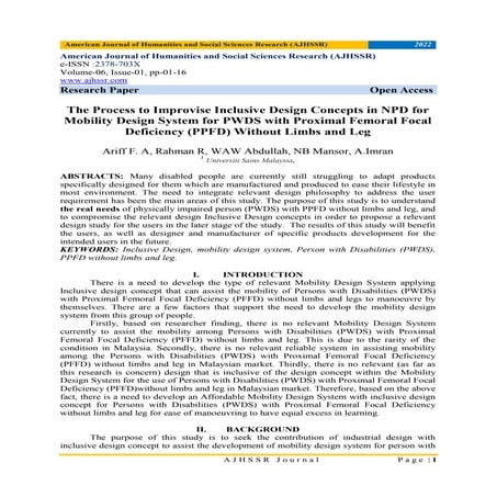 The Process to Improvise Inclusive Design Concepts in NPD for Mobility ...