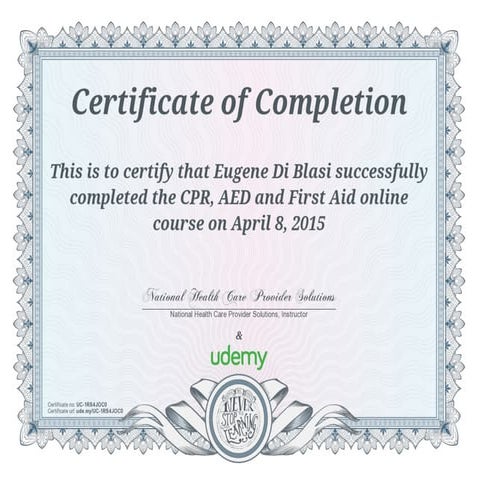 CPR, AED, First Aid Certificate | PDF