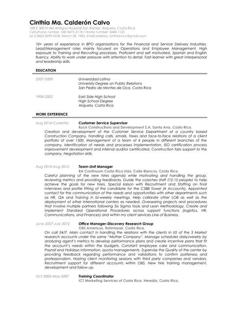 Resume Gaby Hernandez | PDF | Business Administration | Business