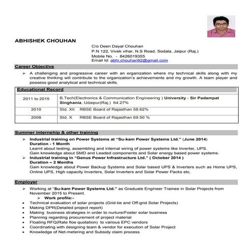 Abhishek CV | PDF