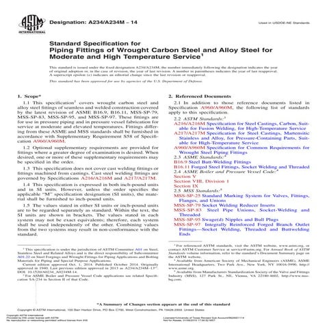 A234 a234m − 14 | PDF