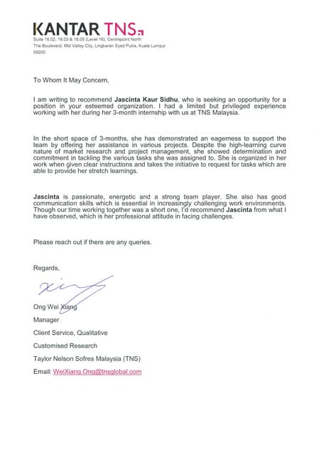 Recommendation letter -Monash University | PDF