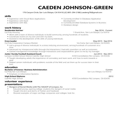 Carollo Resume | PDF