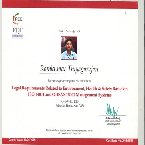 FICCI certificate | PPT