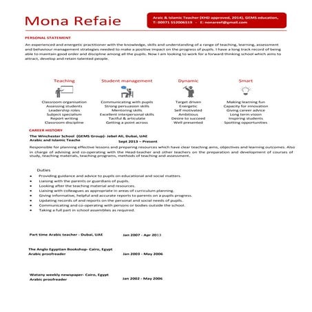 Mona CV | PDF | Professional School | Postgraduate Education