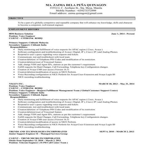 Deff English Resume 2.0 | DOC