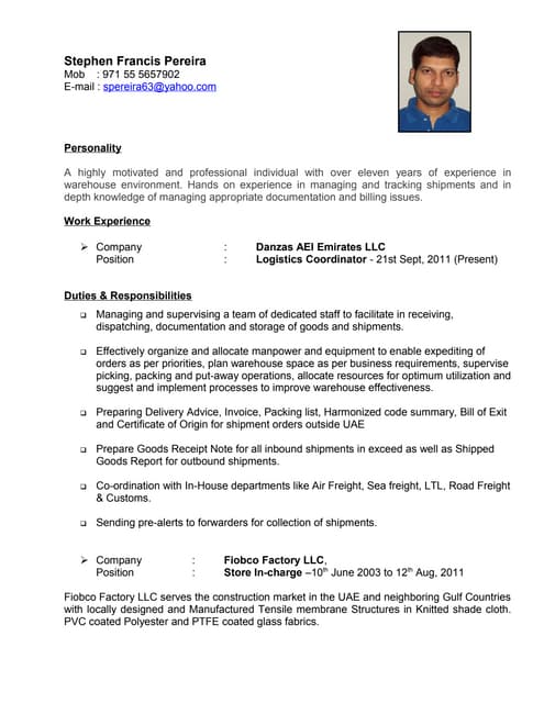 Store-Incharge-Resume | DOCX