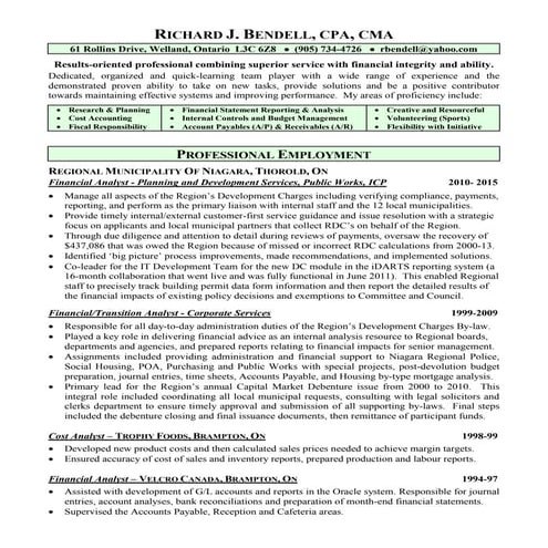 my Sep415 resume - Richard J. Bendell | PDF