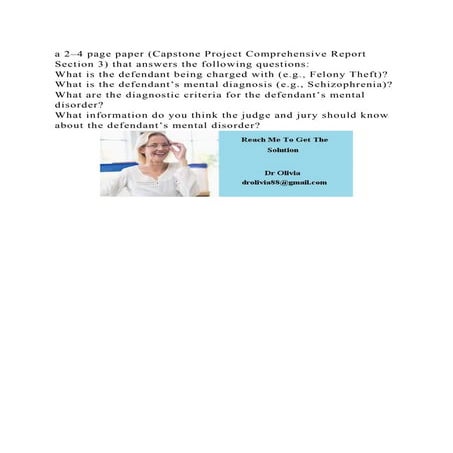 a 2–4 page paper (Capstone Project Comprehensive Report Section 3) t.docx | Diseases and ...