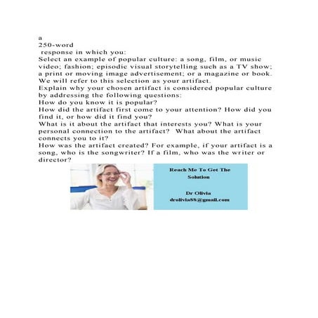 a 250-word response in which youSelect an example of popular .docx