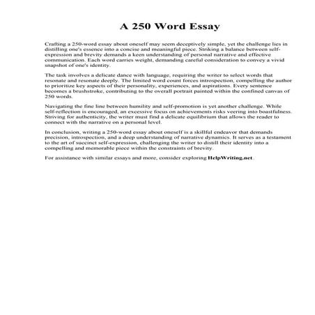 400 Word Essay Sample | PDF
