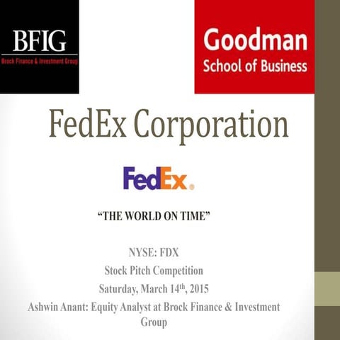 FedEx Stock Presentation | PPTX