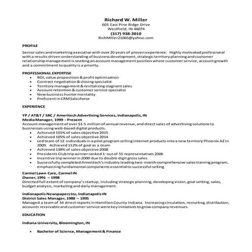 Richard W Miller Resume final | DOCX